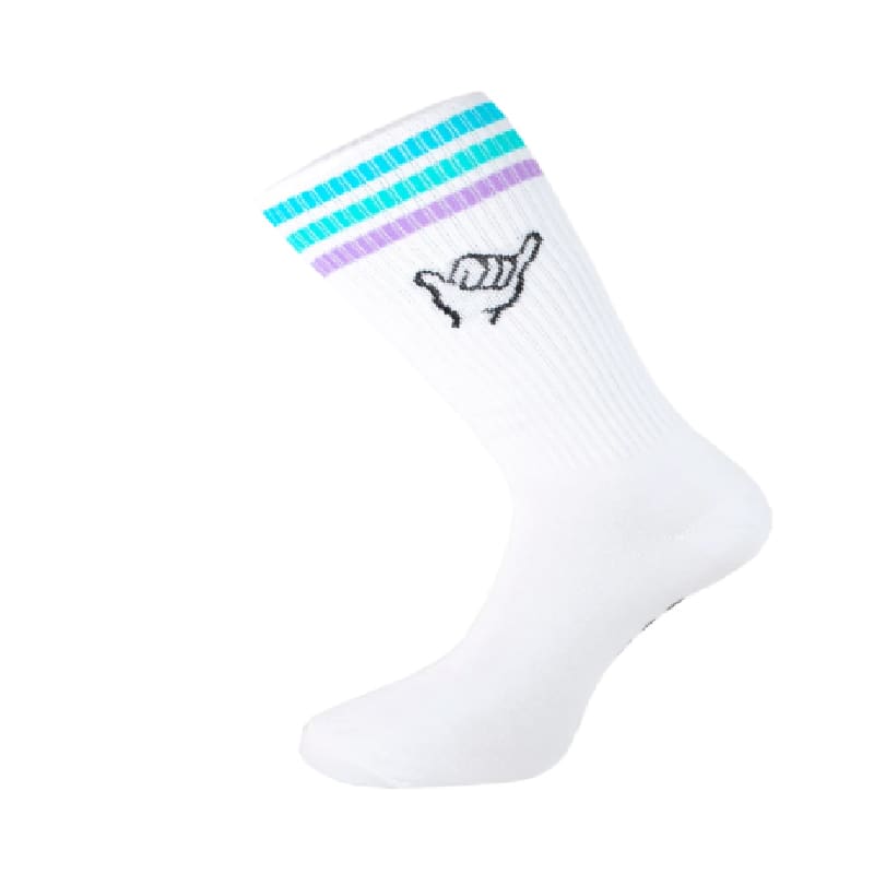 SHAKA SOCKS STRIPES WHITE | Bikecity